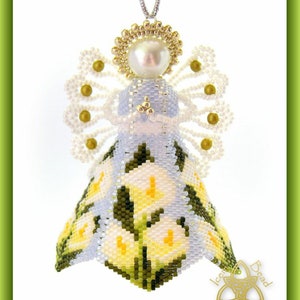 Bead Pattern: Calla Lily Angel, Tree Ornament, Pdf. Tutorial. English ...