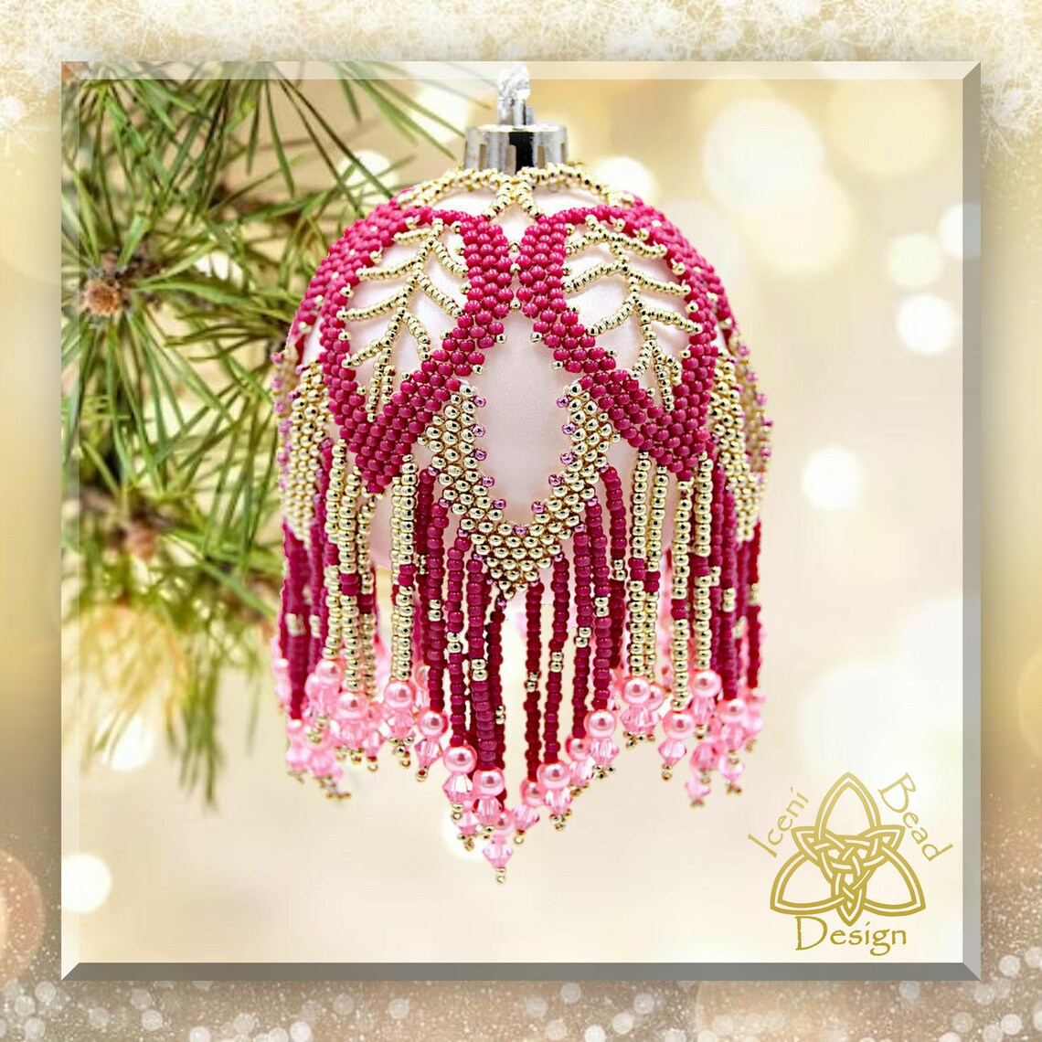 Bead Pattern Only: Russian Leaf Ornament Cover, Pdf. Tutorial. English ...