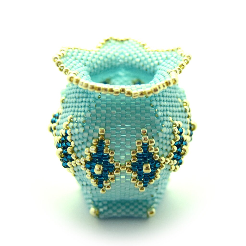 Beaded Vase Pattern Valerie-Rose Peyote Stitch Vase pdf - Etsy Canada