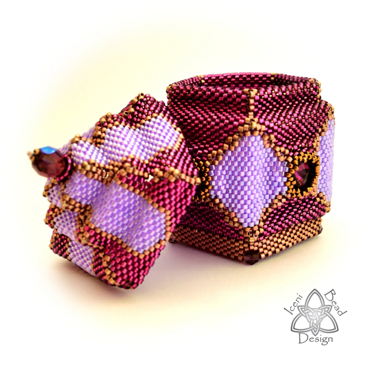 Beaded Box Pattern, Arabesque, Peyote Stitch Box With Lid, Pdf Tutorial ...