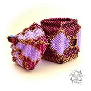 Beaded Box Pattern, Arabesque, Peyote Stitch Box With Lid, Pdf Tutorial ...