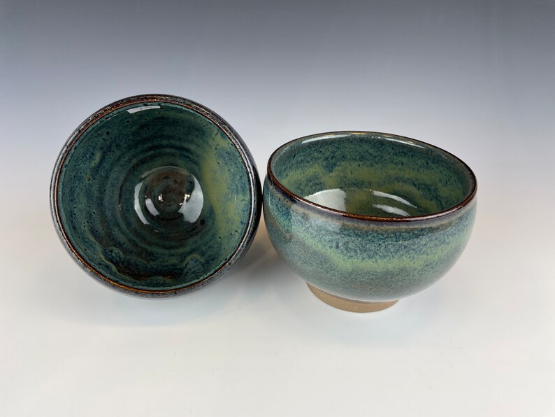 Blue Stoneware Pottery 5-piece Place Setting - Etsy
