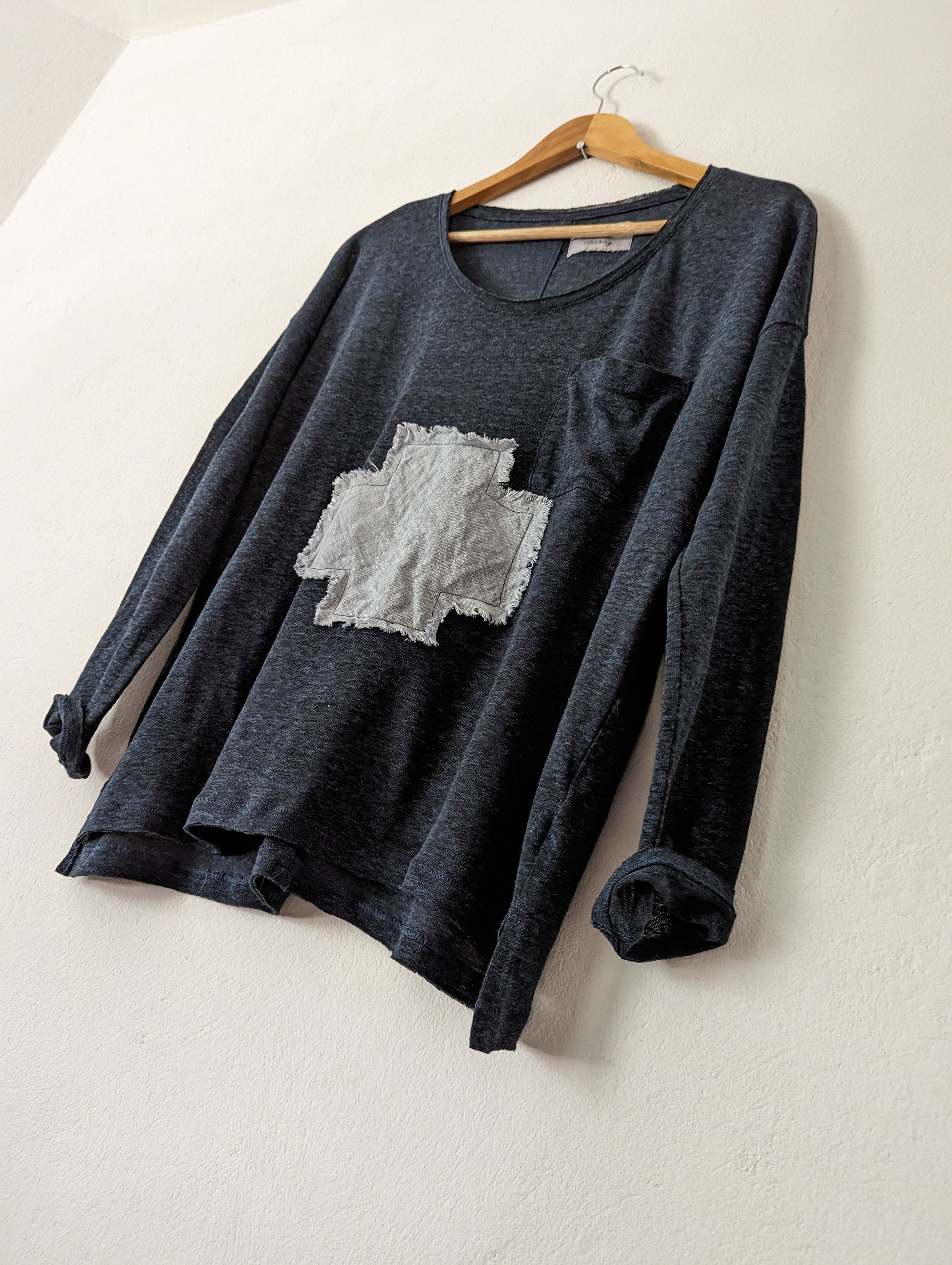 Recycled Sweater / Altered Couture cross Sweater / by Breathe-again ...