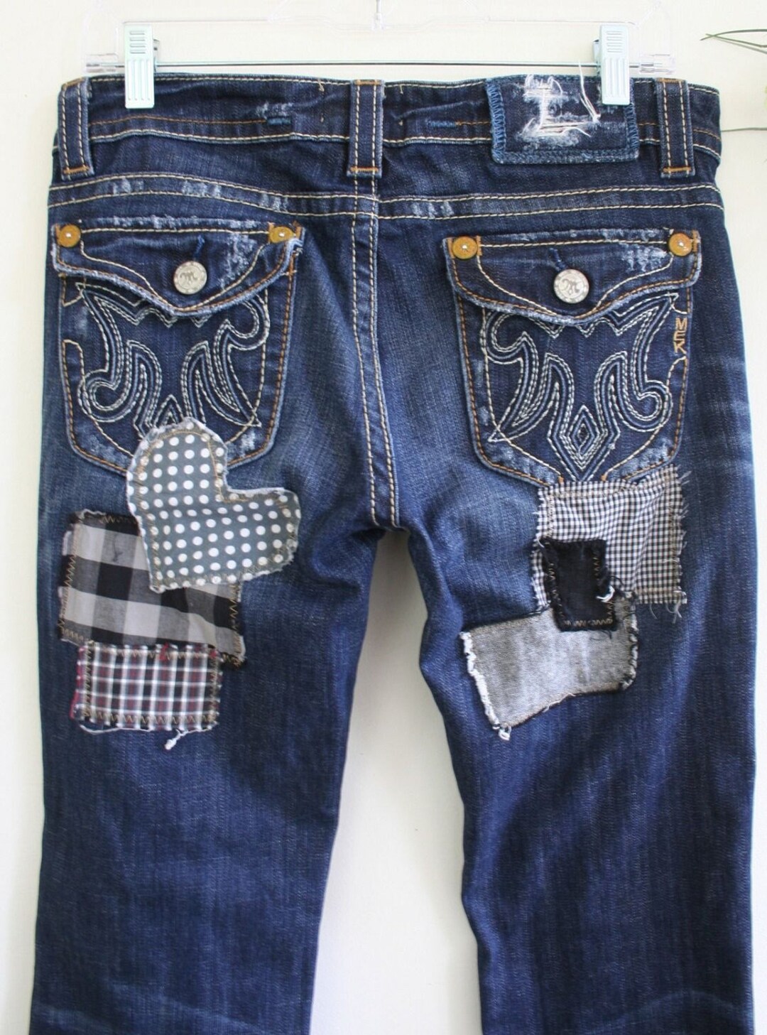 Recycled One of a Kind Jeans / Custom Hand Made Jeans / by - Etsy
