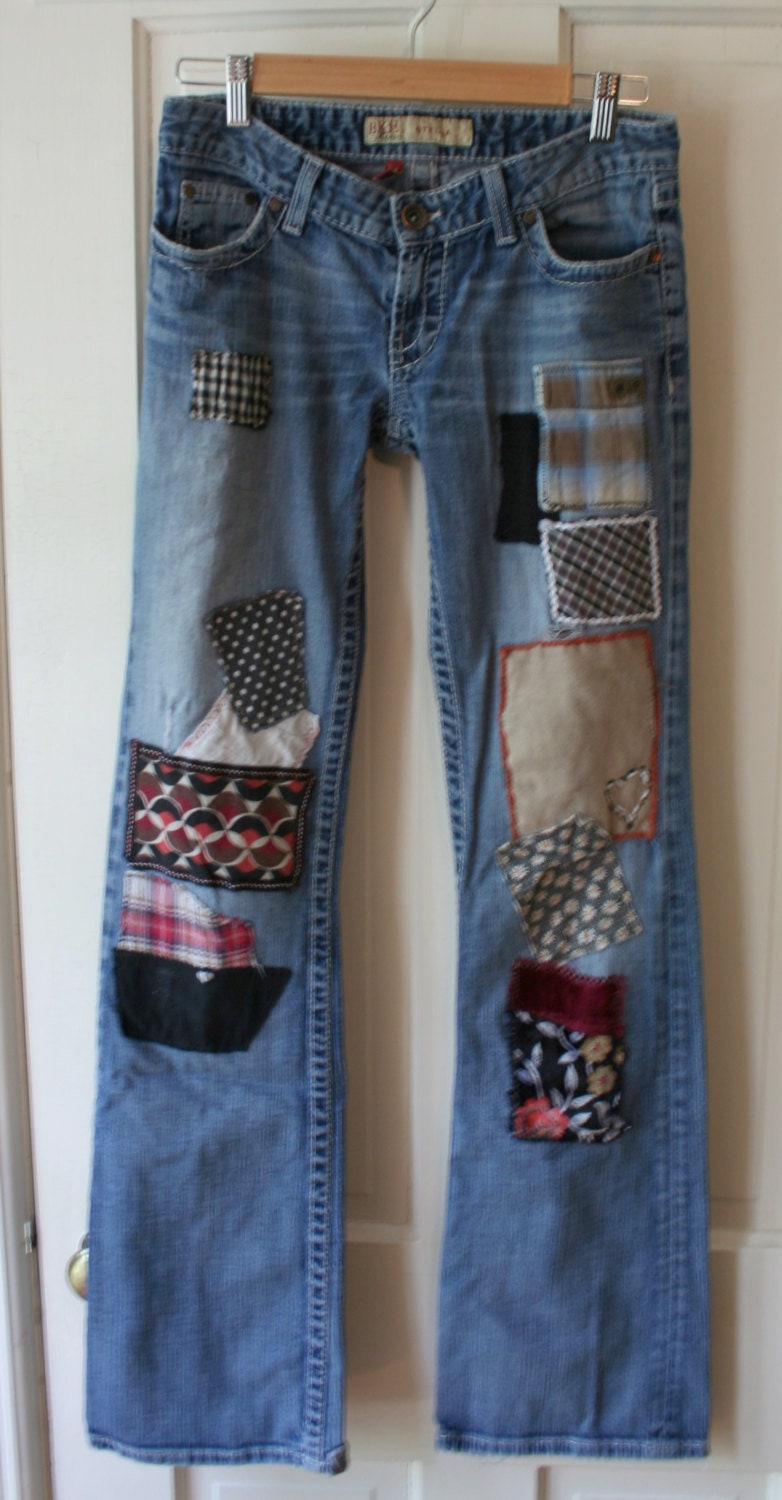 Recycled One of a Kind Jeans / Custom Hand Made Jeans / by | Etsy