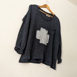 Recycled Sweater / Altered Couture cross Sweater / by Breathe-again ...