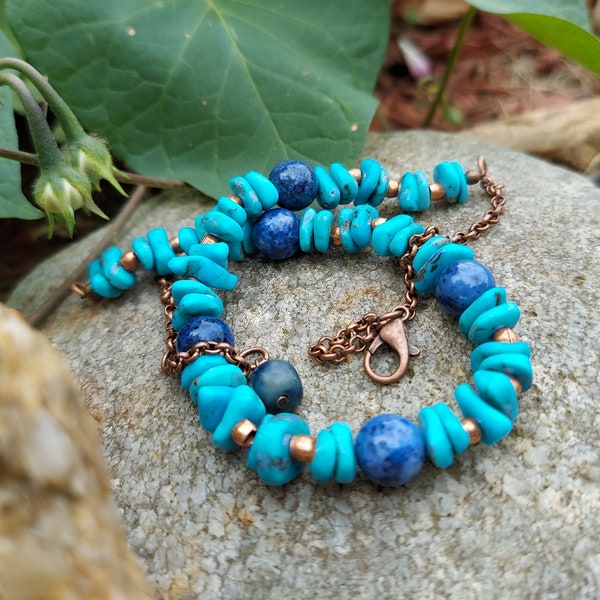 Copper Bead Necklace - Etsy