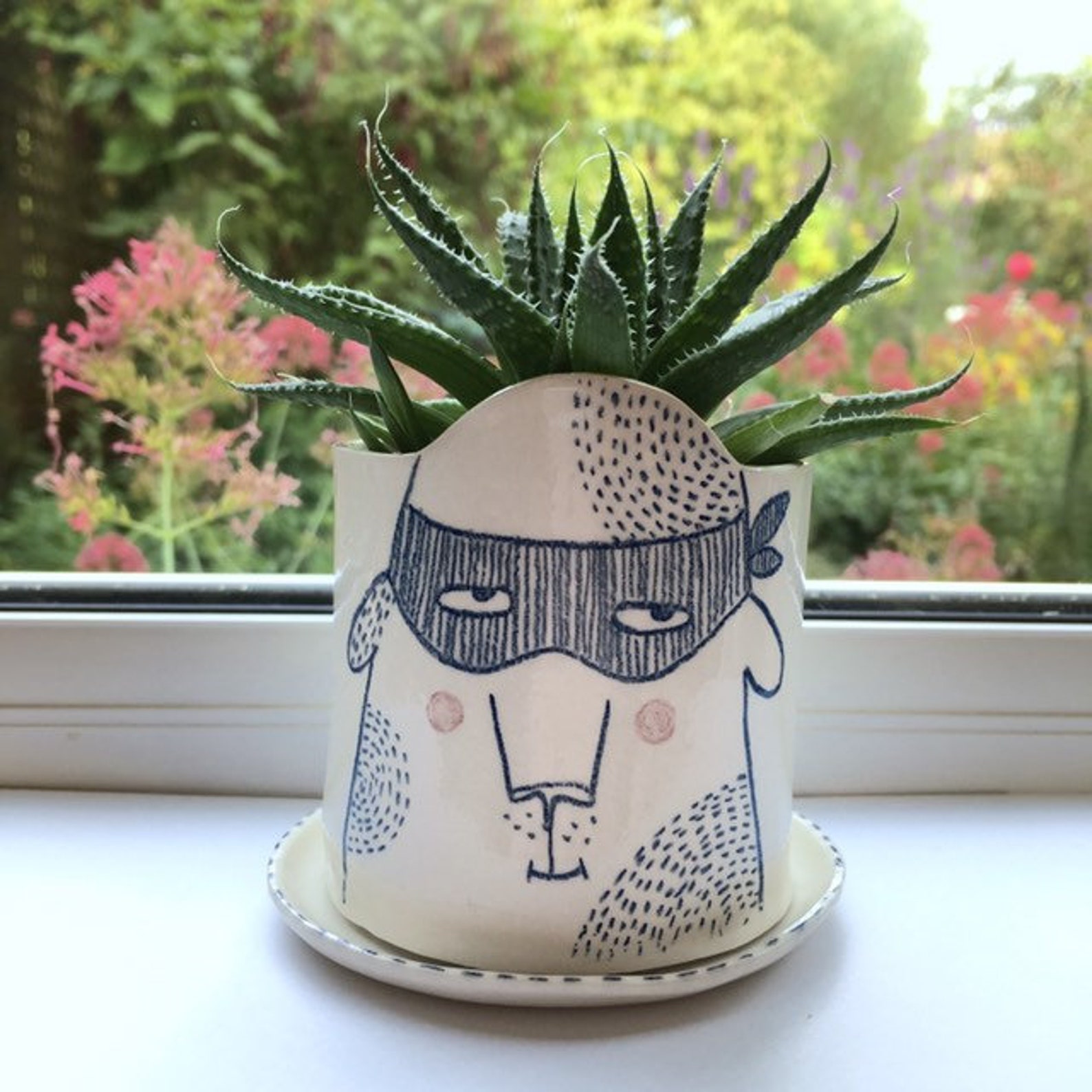 Zorro Dog Handmade Flowerpot for Small Succulents - Etsy