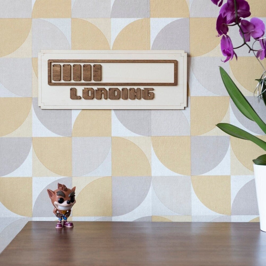 Loading Wooden Wall Decoration Retrogaming Geek Old Video Games Pixels ...