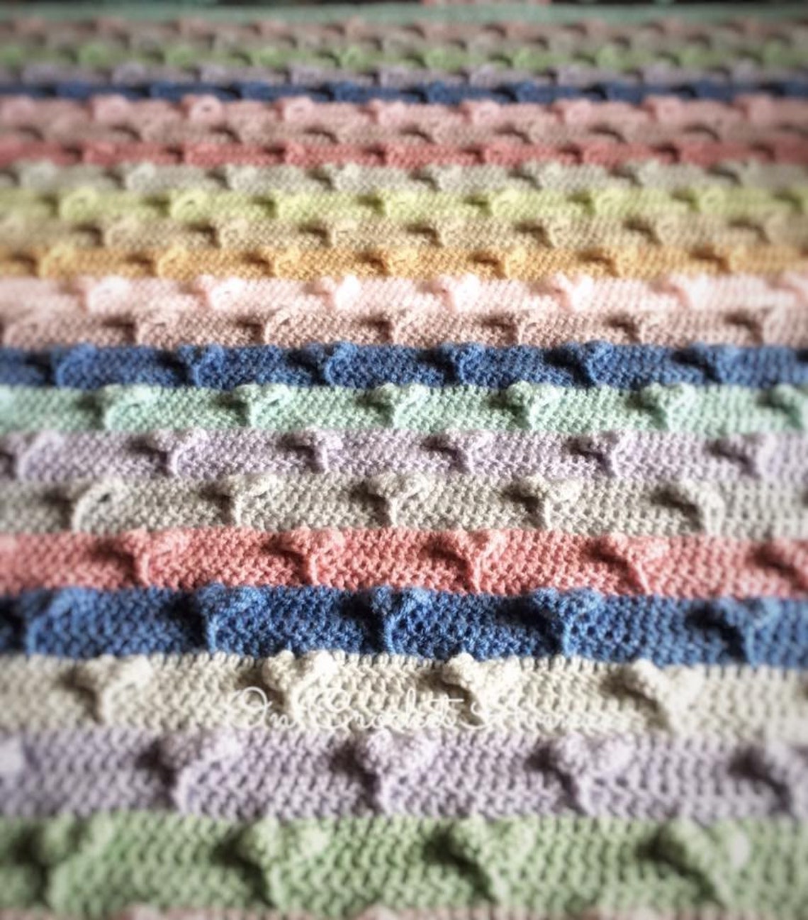 Bleeding Heart Crochet Stitch Pdf for a Blanket Throw DIGITAL DOWNLOAD ...