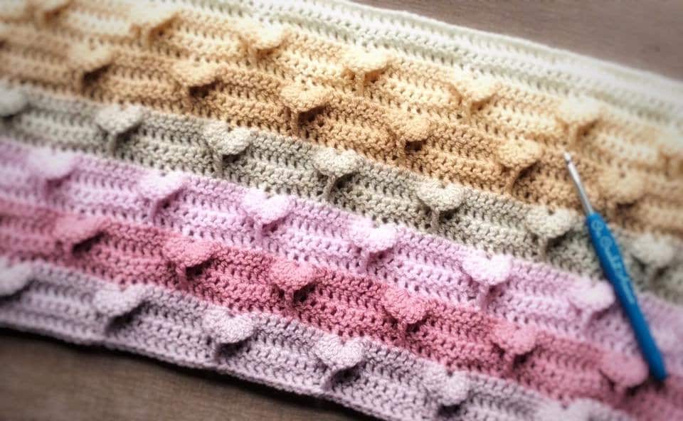 Bleeding Heart Crochet Stitch Pdf for a Blanket Throw DIGITAL DOWNLOAD ...