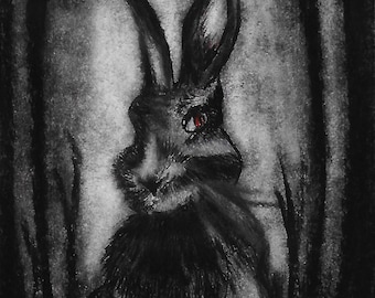 Creepy Rabbit Art - Etsy