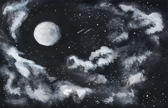 Pencil Drawings Of The Night Sky