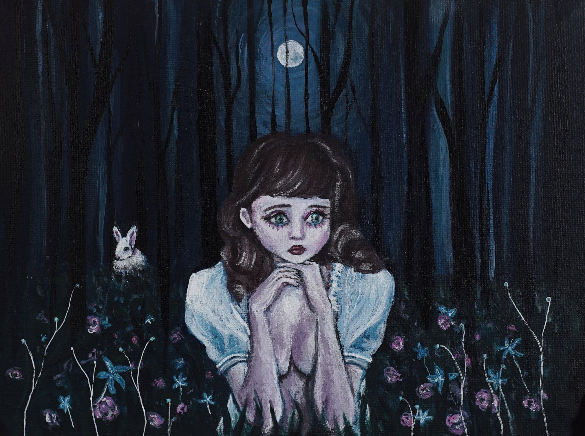 Fragile Femininity Art Print - Dark Art, Eerie Art, Haunting Painting ...