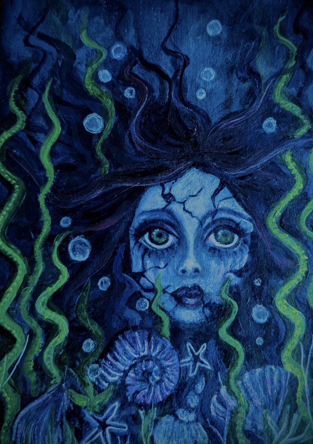 She Sells Sea Shells Print - Dark Lowbrow Art, Eerie Art, Horror Art ...