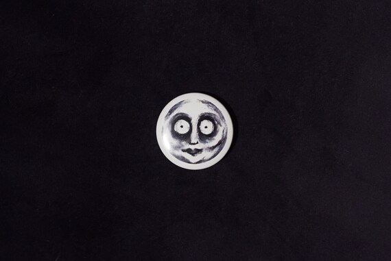 Sculpture handmade art goth art Creepy moon face Art & Collectibles ...