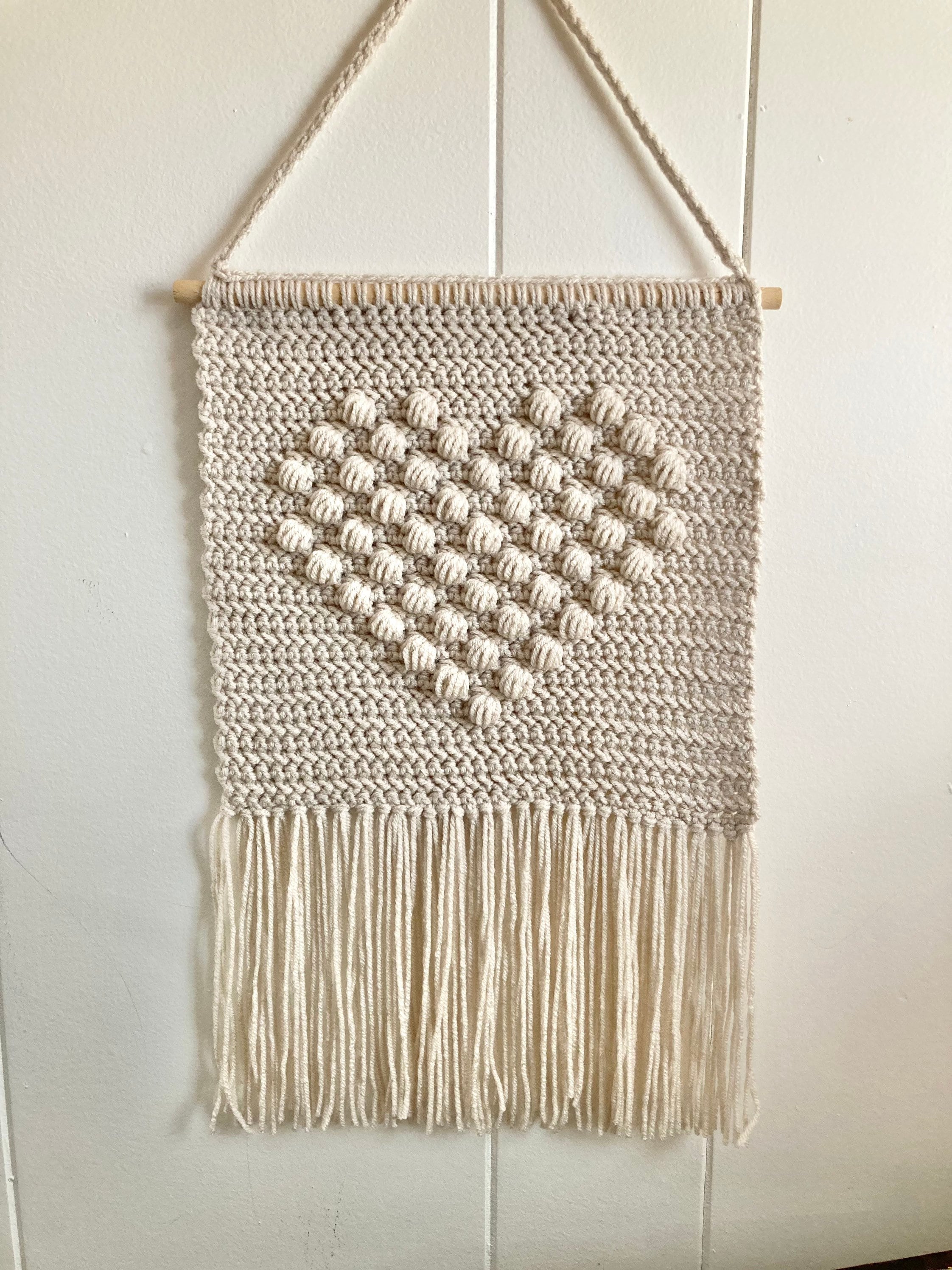 Heart Crochet Wall Hanging, Boho Crochet Wall Hanging, Nursery Wall ...