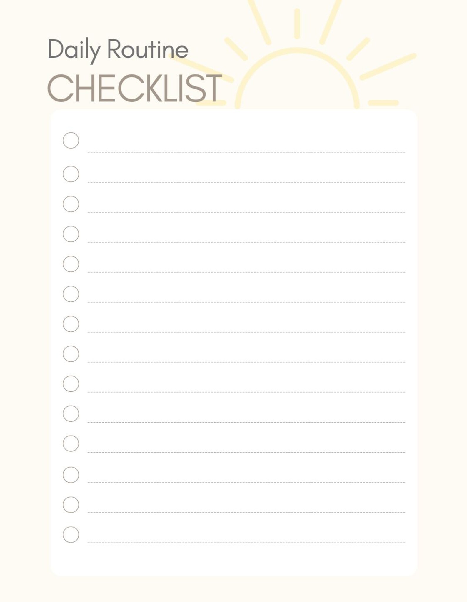 Printable Daily Routine Checklist PDF - Etsy