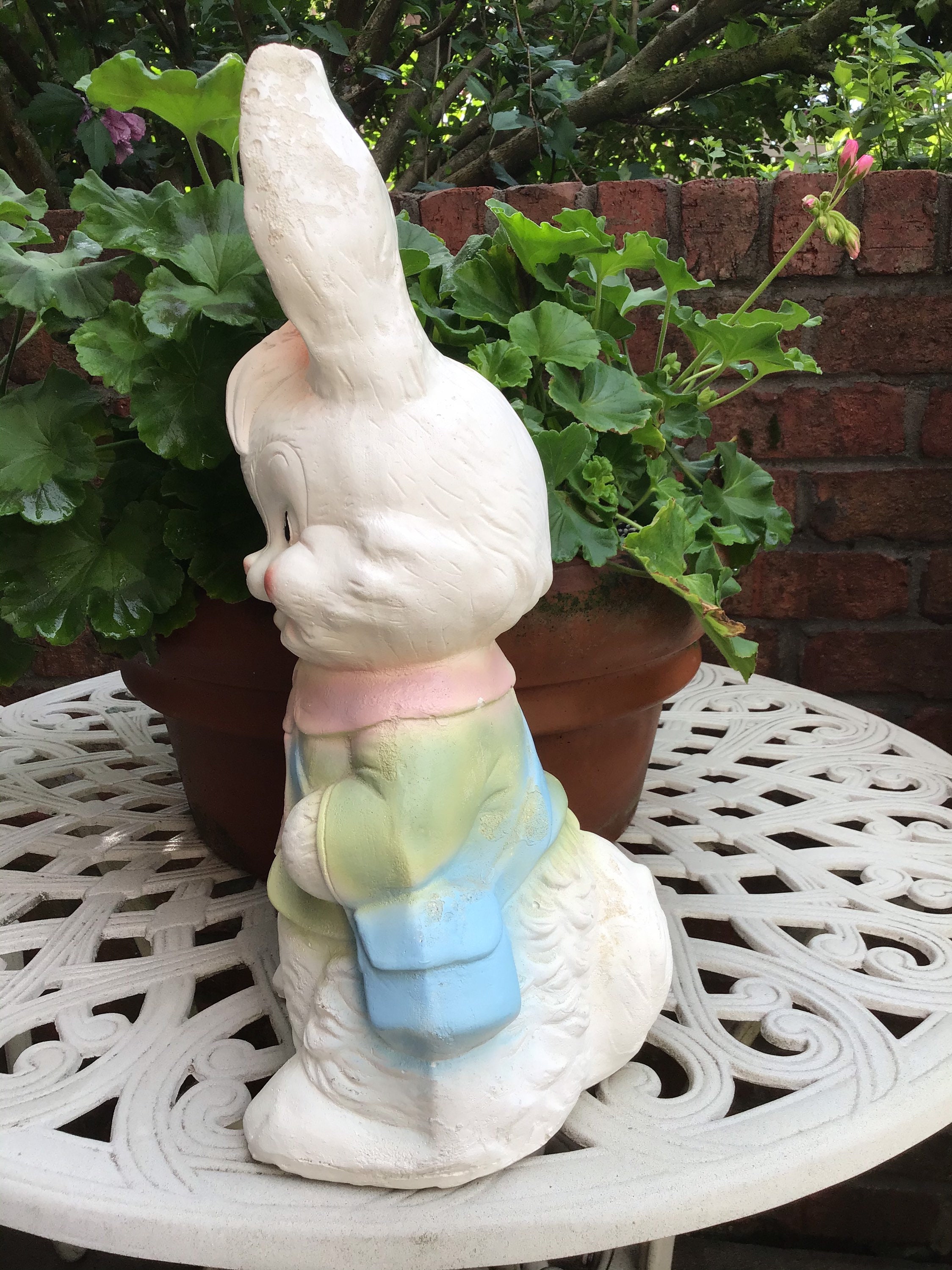 Vintage Chalkware Rabbit Bank - Mid Century Easter Bunny Bank ...