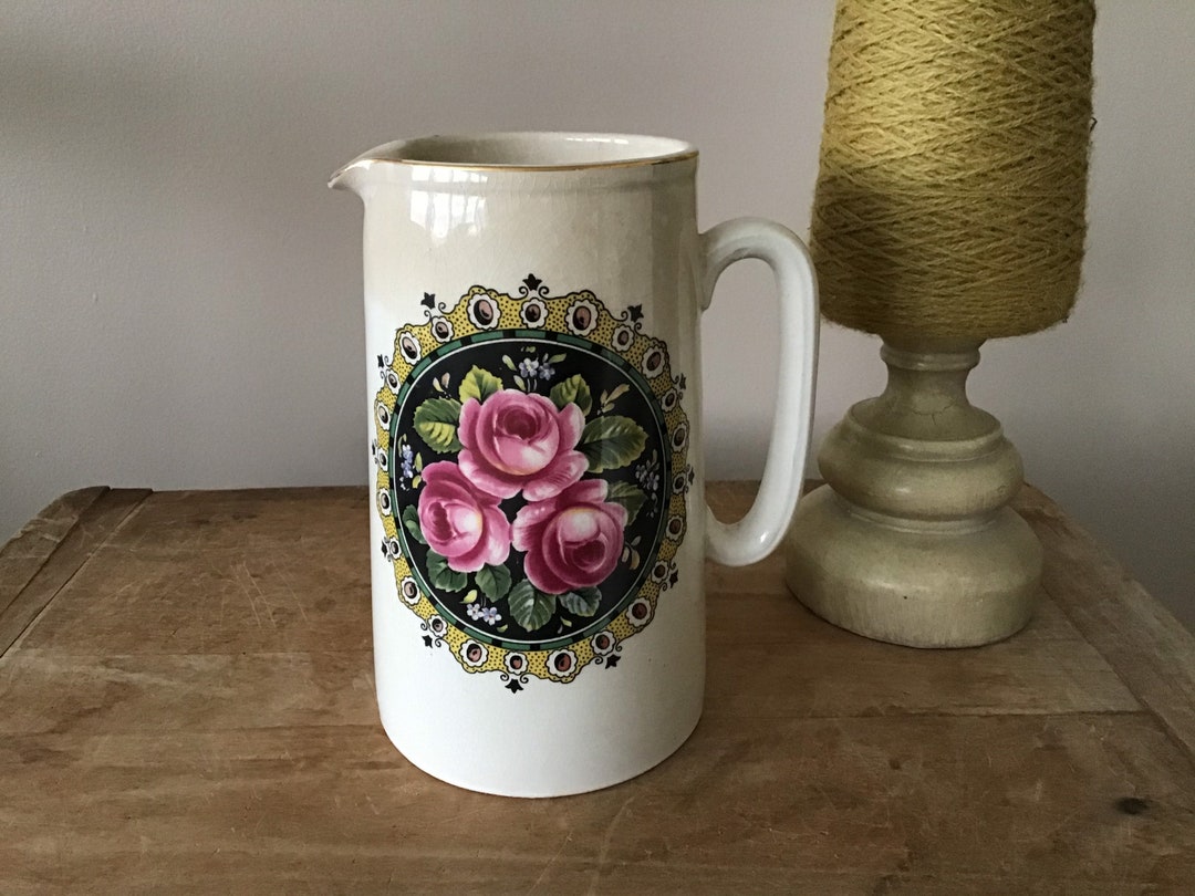 Vintage BCM Nelson Ware Pitcher - Cottage Romantic - Shabby Old Pottery ...