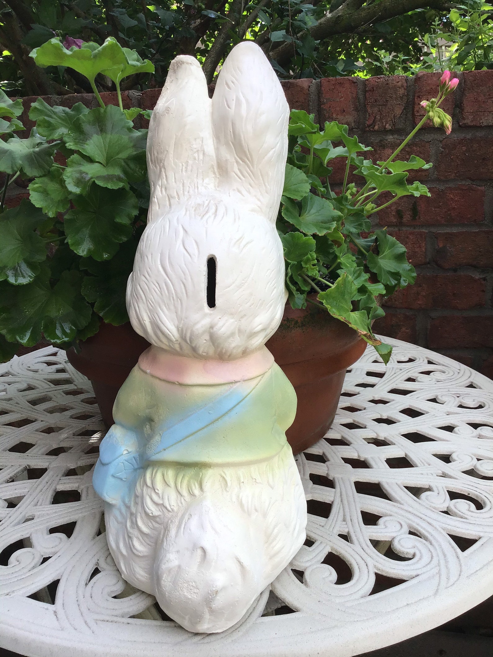 Vintage Chalkware Rabbit Bank - Mid Century Easter Bunny Bank ...