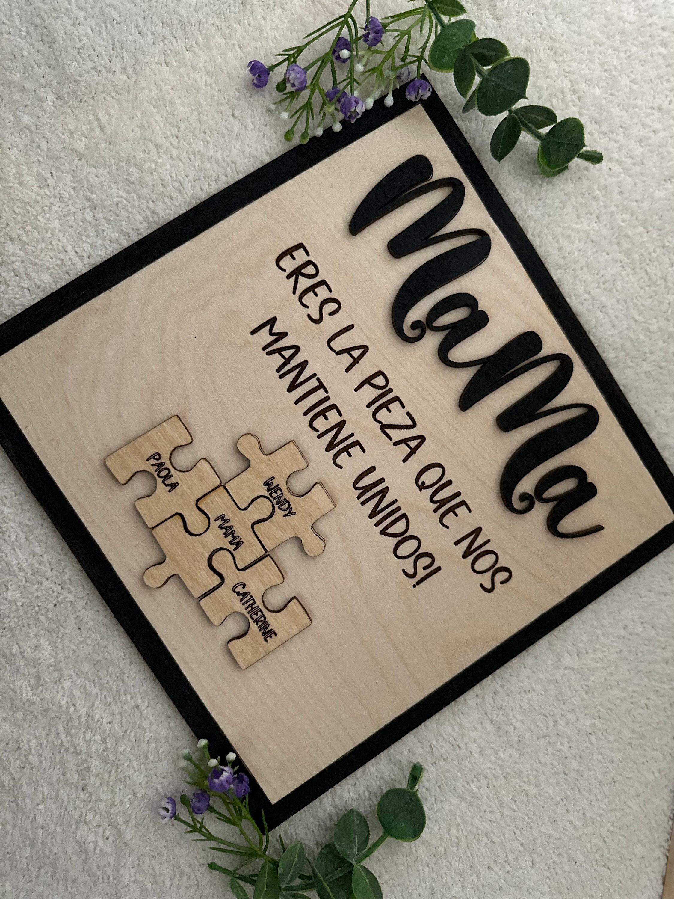 Personalize Mothers/fathers Day Gift, Regalo Para Dia De, Mama Eres La ...