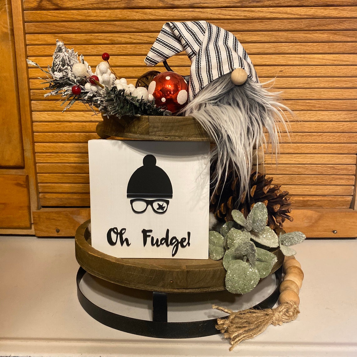 Oh Fudge Christmas Wood Sign 3D Wood Sign Small Sign For | Etsy