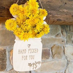 Wooden Flower Holder | Mother's Day Gift | Dandelion Holder | Gift to ...
