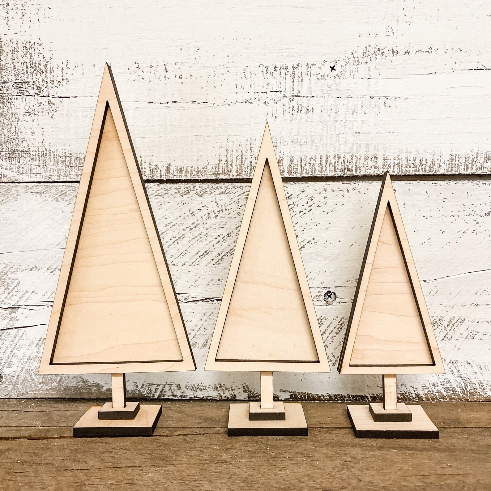 DIY Wooden Christmas Trees Christmas Craft Wood Trees for - Etsy