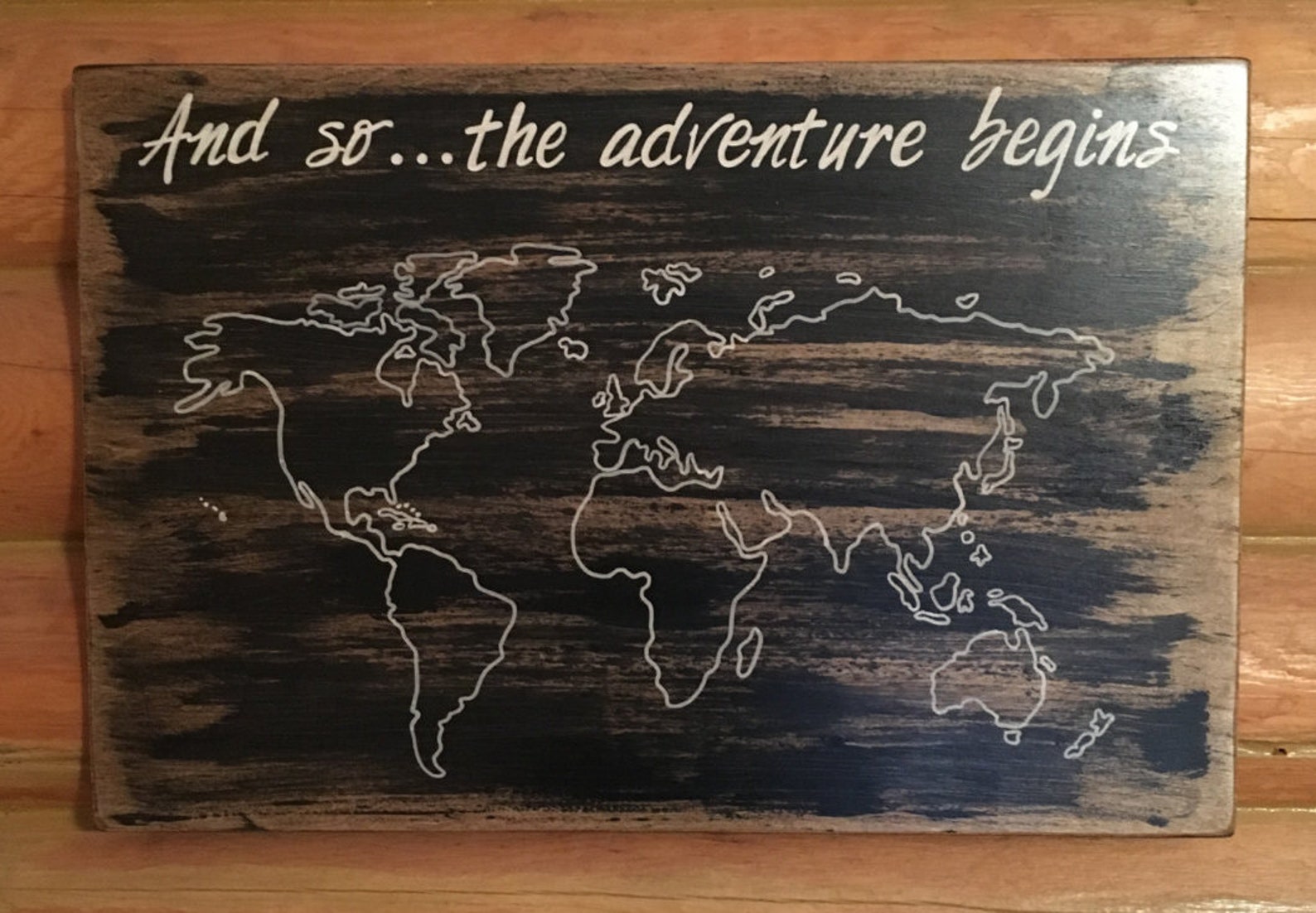 Travel Map Wood World Map Retirement Gift Pin Map - Etsy