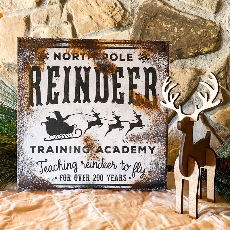 Reindeer Sign - Etsy
