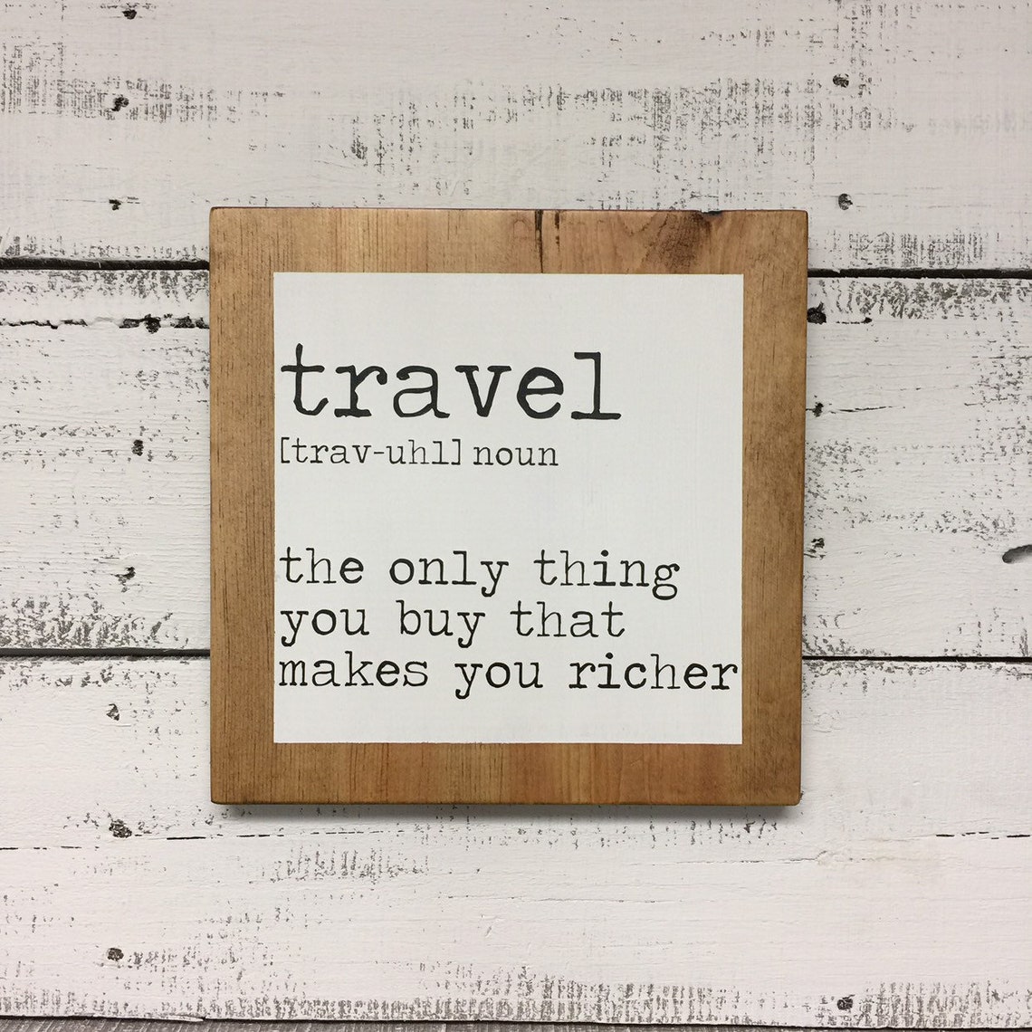 Travel Definition Wood Sign Travel the Only Thing You Buy - Etsy