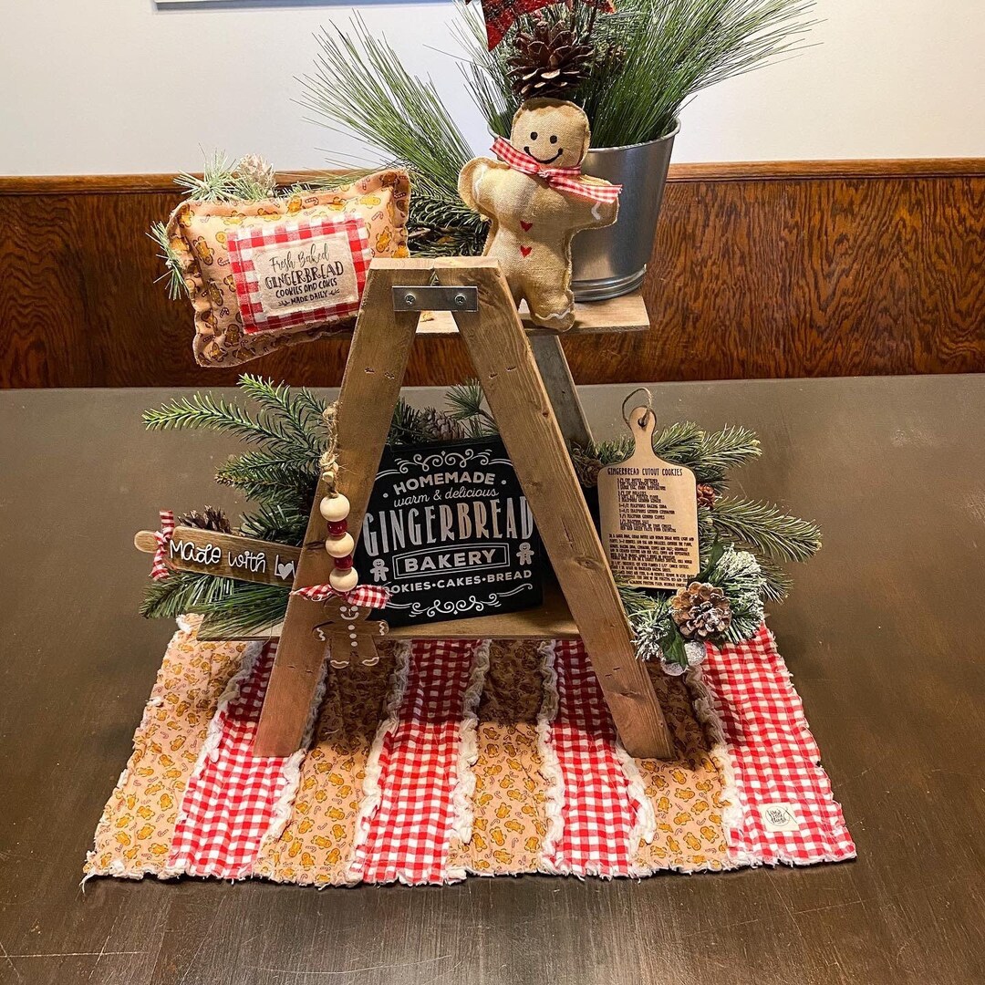 Gingerbread Man Tiered Tray Set | Gingerbread Decor | Christmas Tray ...