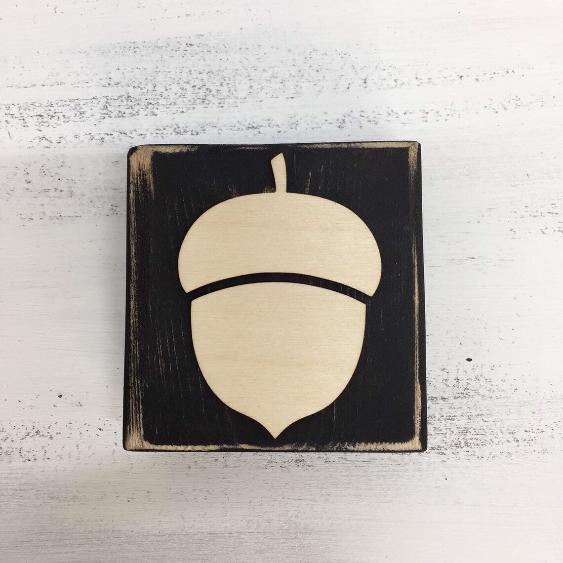 3D Wood Acorn Fall Mini Sign | Tiered Tray Decor | Farmhouse Tray ...