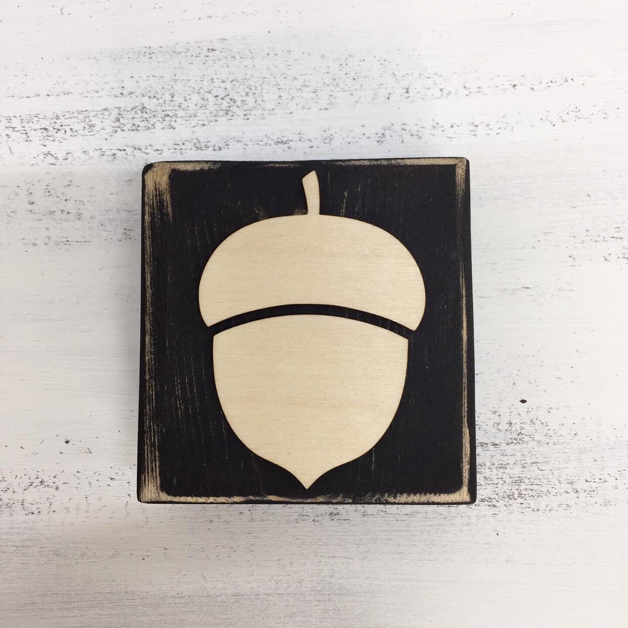 3D Wood Acorn Fall Mini Sign Tiered Tray Decor Farmhouse | Etsy