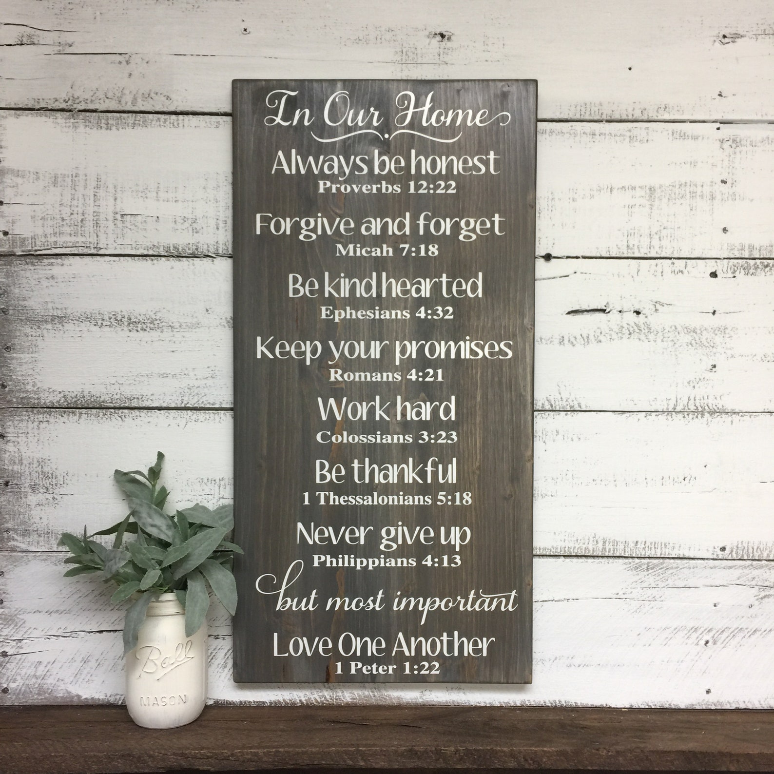 In Our Home | Biblical Home Rules | Bible Verses | Home Decor ...