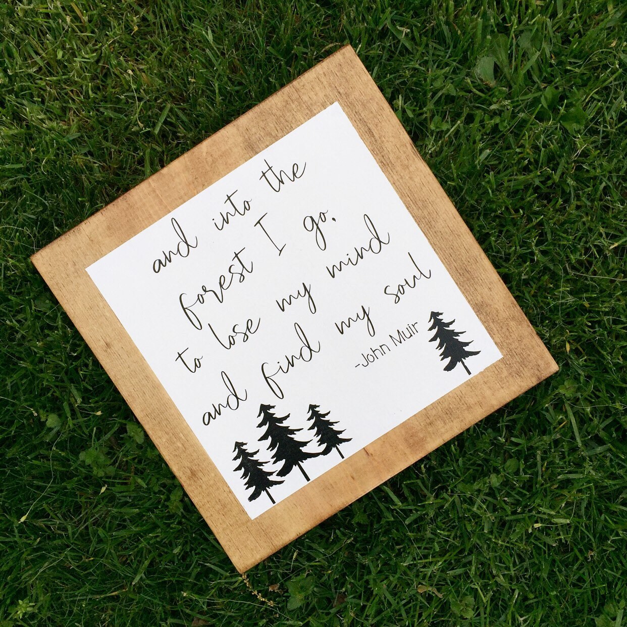 And Into the Forest I Go Wood Sign Travel Theme Decor - Etsy