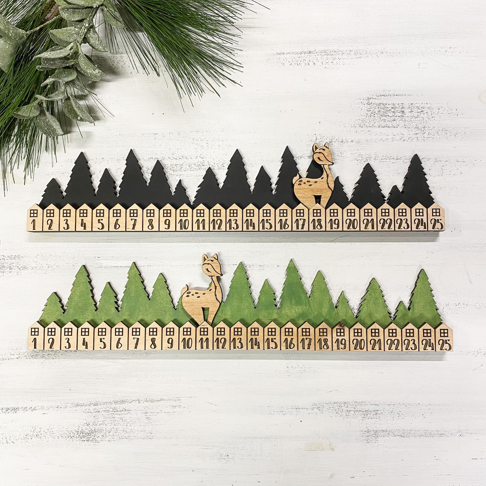 Advent Calendar | Christmas Countdown | Woodland Christmas Decor ...