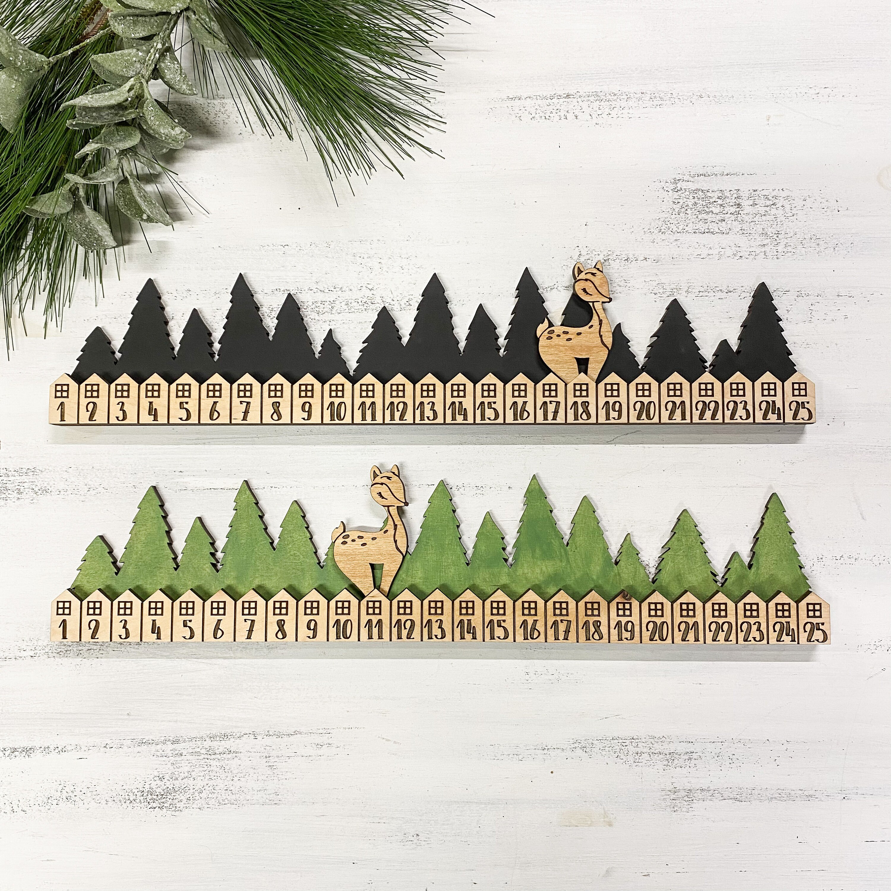 Advent Calendar | Christmas Countdown | Woodland Christmas Decor ...