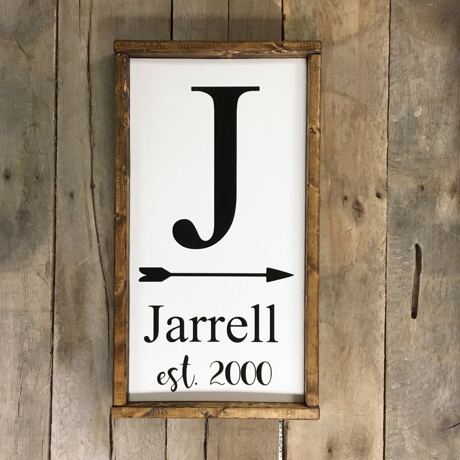 Wooden Initial Sign Family Sign Est Sign Last Name Sign - Etsy
