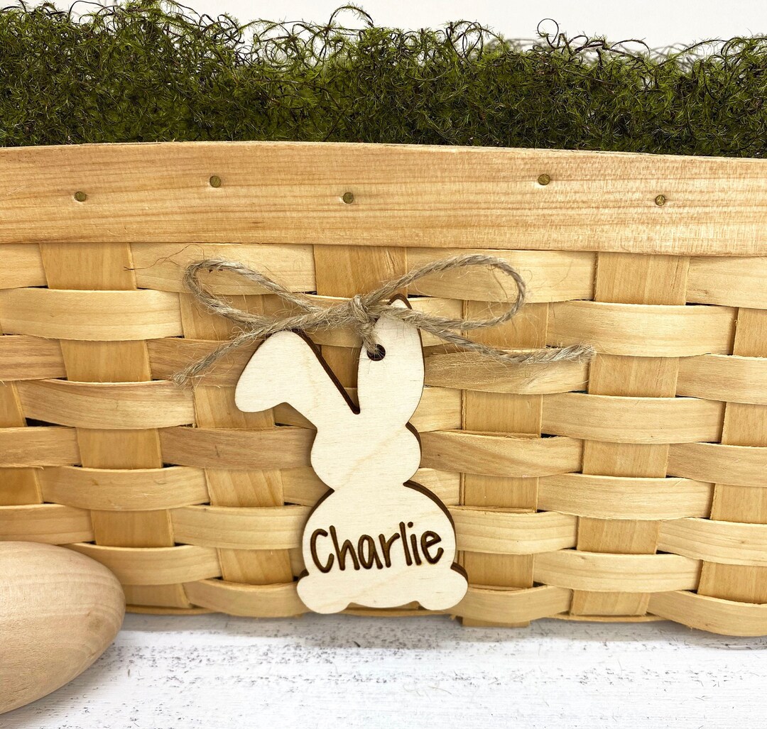 Easter Bunny Basket Tag | Personalized Easter Basket Tag | Bunny Name ...