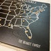 Football Stadium US Wood Map USA Travel Map Football Fan Gift ...
