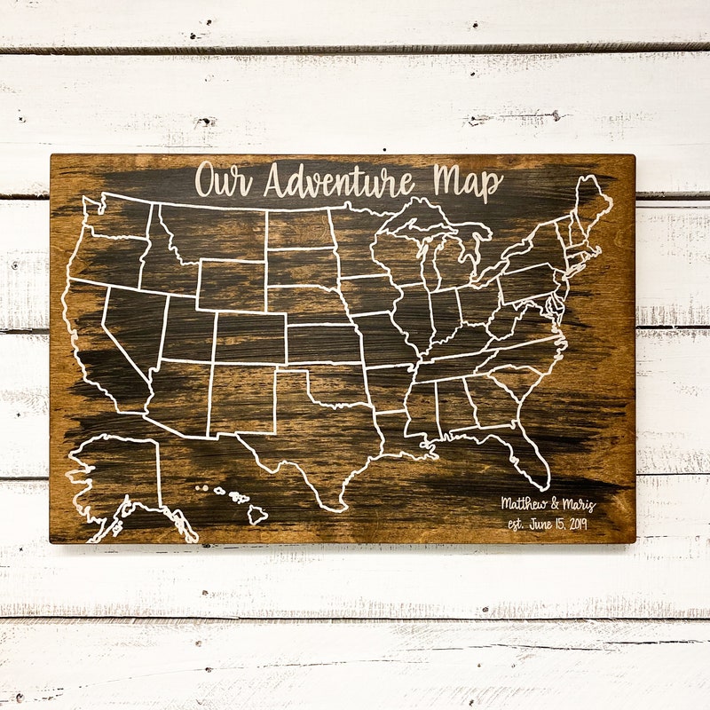 Wood Map - Etsy