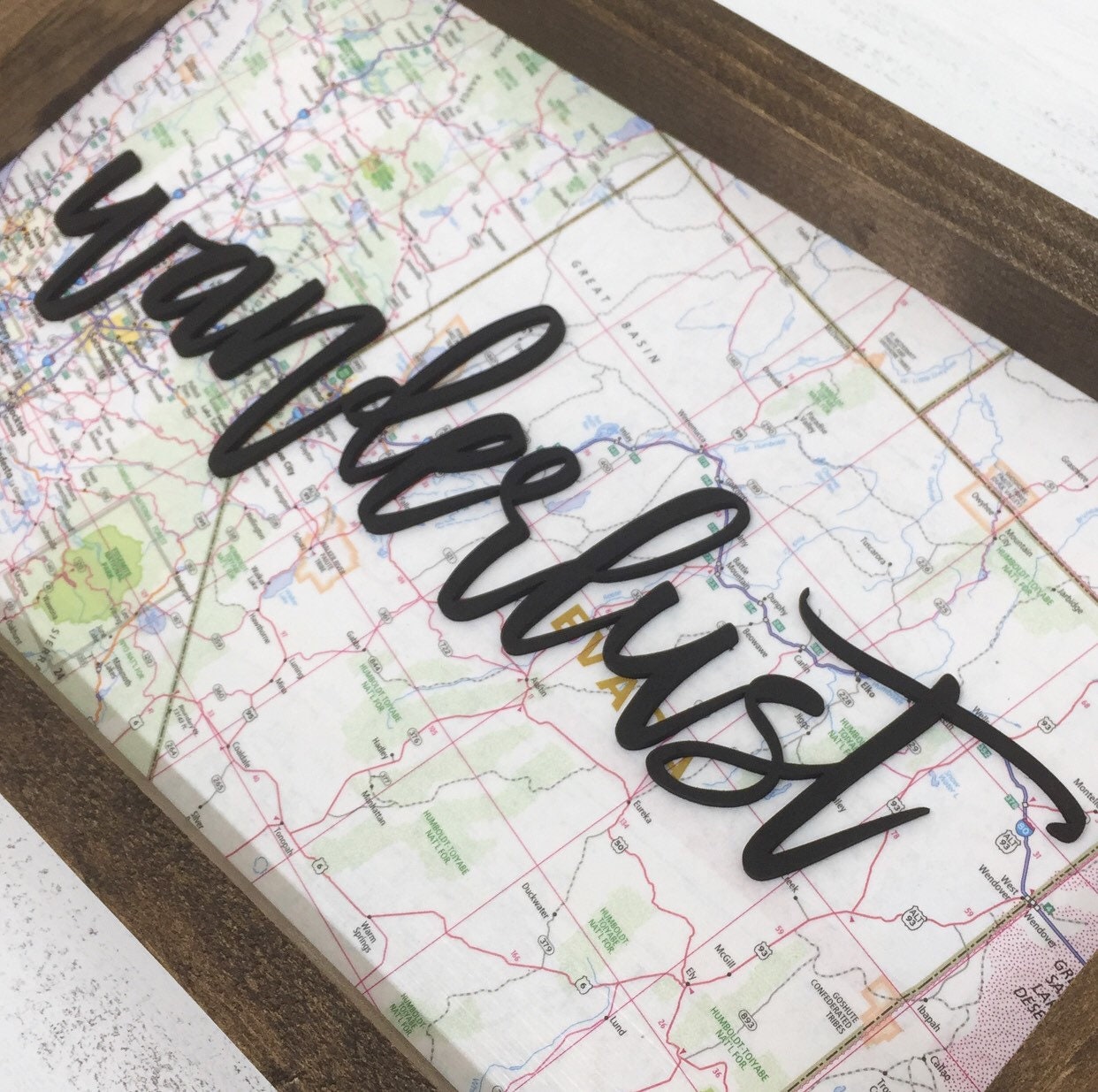 3D Wanderlust Travel Map Sign | Gallery Wall Decor | Adventure Theme ...
