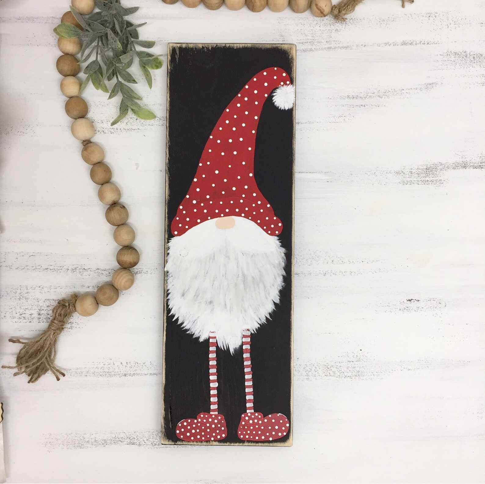 Nordic Gnome Hand Painted Wood Sign | Scandinavian Gnome | Christmas ...