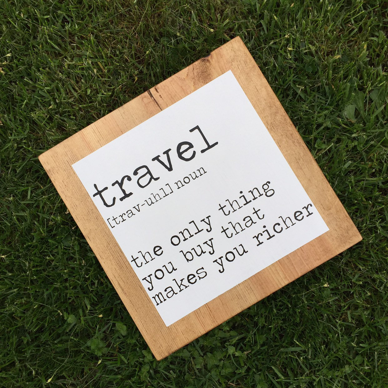 Travel Definition Wood Sign Travel the Only Thing You Buy - Etsy