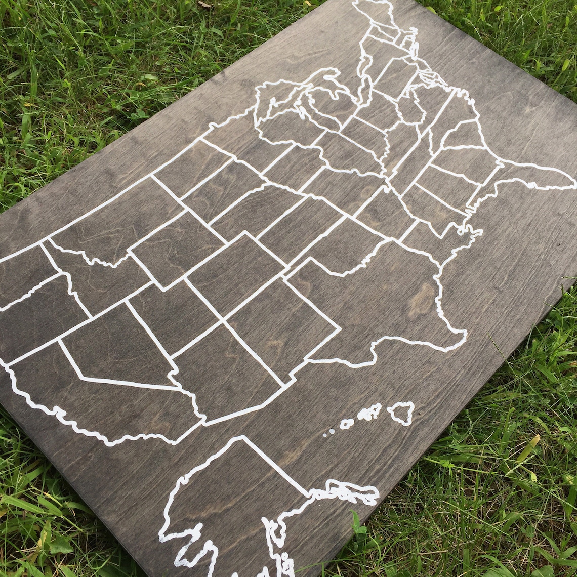 Travel Map US Wood Map USA Travel Map Personalized Pin - Etsy