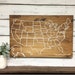 Travel Map | Wood Sign | USA Wood Map | USA Map | Pin Map ...