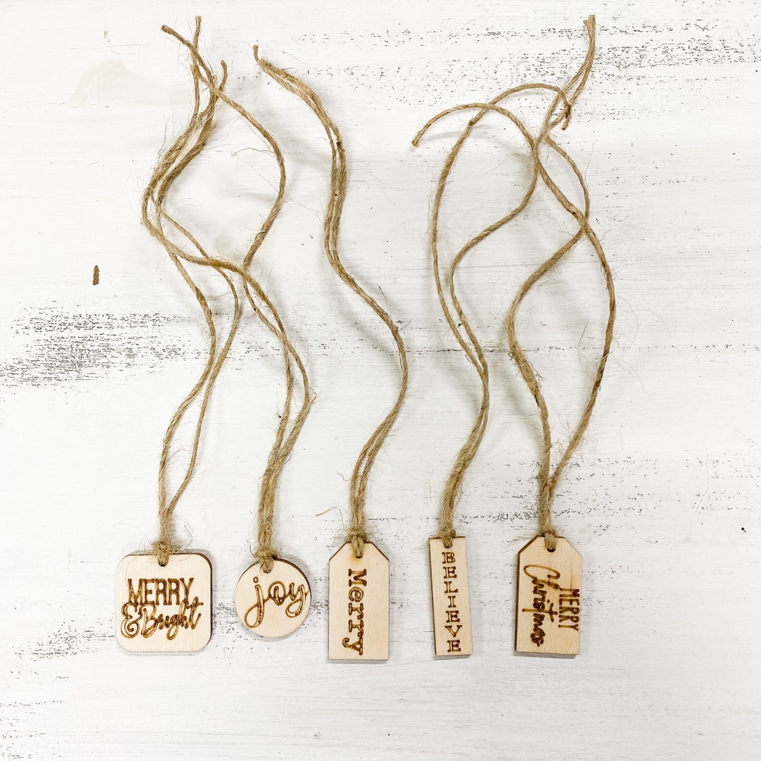 Wooden Christmas Tag Set | Merry Christmas Tag | Mini Ornaments ...