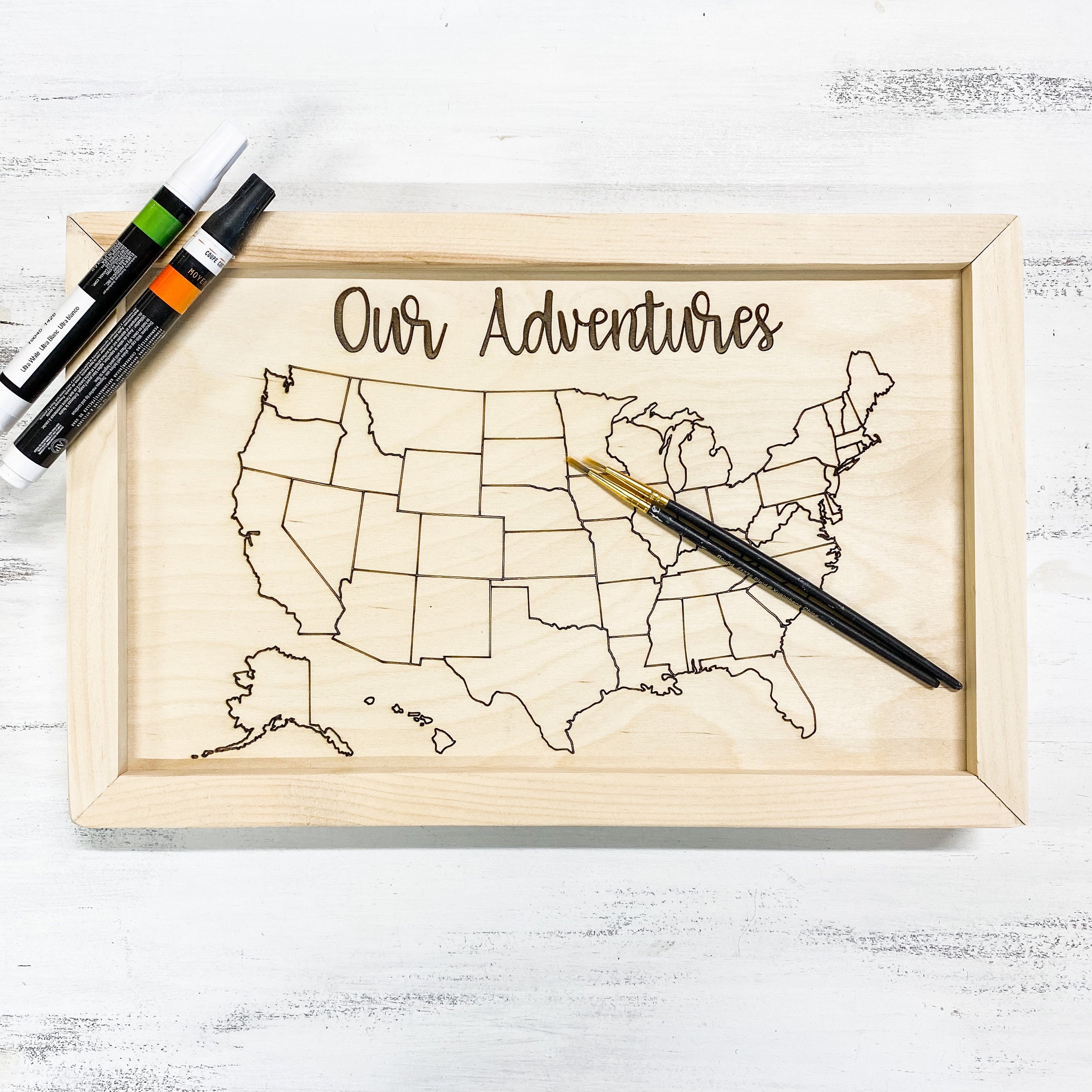DIY Paint as You Go USA Map | Travel Map | Travel Lover Gift | Paint ...